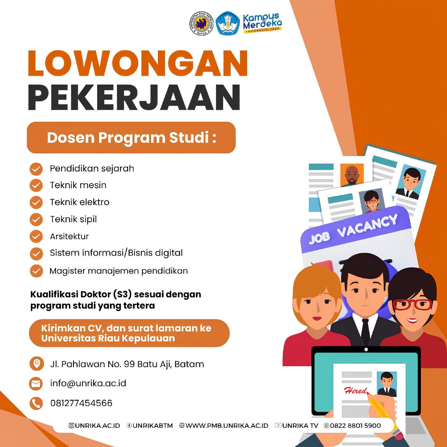 Universitas Riau Kepulauan – Unggul, Kreatif & Mandiri